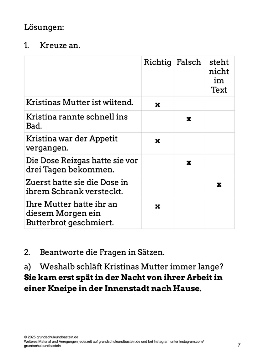 Stilvolle Die Mutprobe Arbeitsblatter Losungen Bild